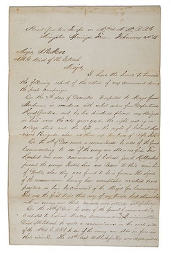 Autograph Letter Signed; Thompson (Colonel Charles), 1865, Account of ...