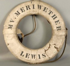 Ocean Liners; SS Meriwether Lewis, Life Ring, 31 inch.