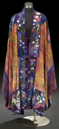 Cloak; Lister (Sara), Velour, Handmade, 1001 Nights, Kimono Style, Tie ...