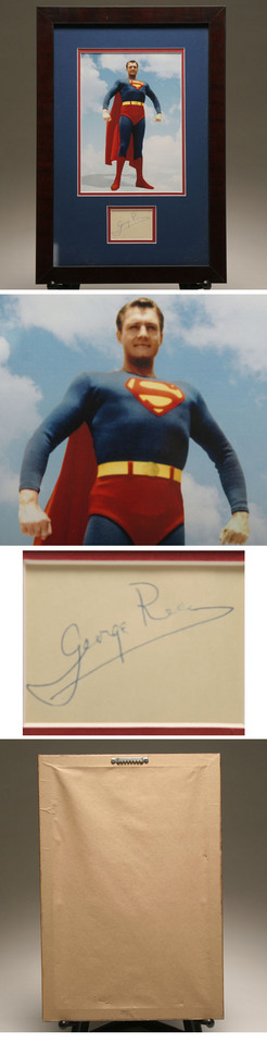 Signed Photograph; Reeves (George), As Superman, Color, 10 inch.
