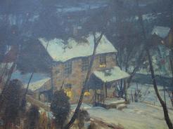 Sotter, George William; Oil on Masonite Painting, signed, Bucks County ...