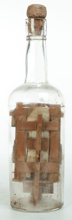 Bottle Whimsy; Worner (Carl), Find The Missing Man, Jim Cave Bar, 11 inch.