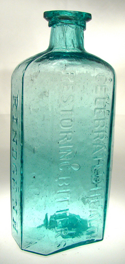 Bitters Bottle; Dr Stephen Jewetts, Celebrated Health Restoring, Rindge ...