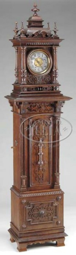 Tall Case Clock; German, Symphonion Music Hall, Oak, Musical, 10 Discs ...
