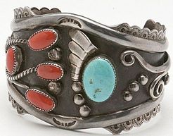 Jewelry; Navajo, Mitchell (Walter), Cuff Bracelet, Sterling Silver ...