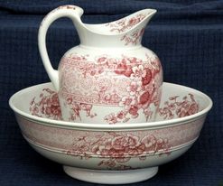 Ironstone; Brown Westhead, Moore & Co, Washbowl & Pitcher, Mechlin ...