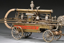 Model; Fire Hand Pumper Wagon, L Button & Co, Red Jacket, Cambridge VFA ...