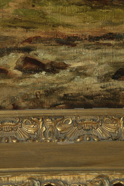 Dore, Gustave; Oil on Canvas Painting, signed, Landscape, Village ...