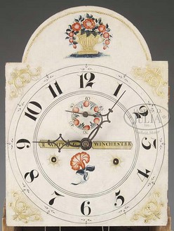 Tall Case Clock; New York, Federal, Painter (Rufus Cole), Whiting Dial ...