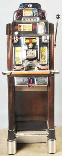 Slot Machine; Jennings, Monte Carlo Prospector, 3 Reel, 5 Cent, Floor ...