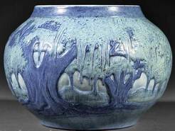 Newcomb College Pottery; Simpson (Anna Frances), Vase, Relief Carved ...