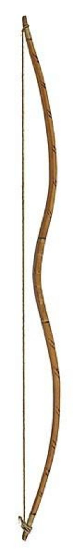 Bow; Apache, Double Recurve, Sinew Backed, Sinew String, Decorated, 44 ...