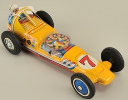Toy Car; Japan, Roulette Racer, Tin Lithograph, Friction, Box, 8 inch.