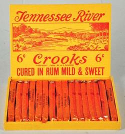 Cigar Box; Tennessee River Crooks, Cured in Rum, Wood, 1926.