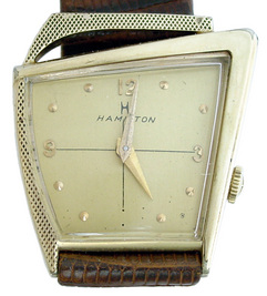 Wristwatch; Man's, Hamilton, Flight II, 22 Jewel, Yellow Gold Filled ...