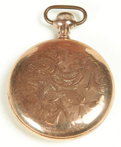 Watch Hutch; Softwood, Elgin Open Face Pocket Watch, Laurel & Swag ...