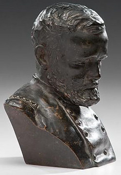 Bronze Sculpture; Gerhardt (Karl), signed 1885, Bust of Ulysses S Grant ...