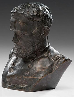 Bronze Sculpture; Gerhardt (Karl), signed 1885, Bust of Ulysses S Grant ...