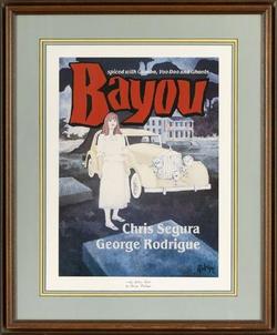 Rodrigue, George; Chromolithograph, signed, Bayou, My Yellow Rolls, 23 ...