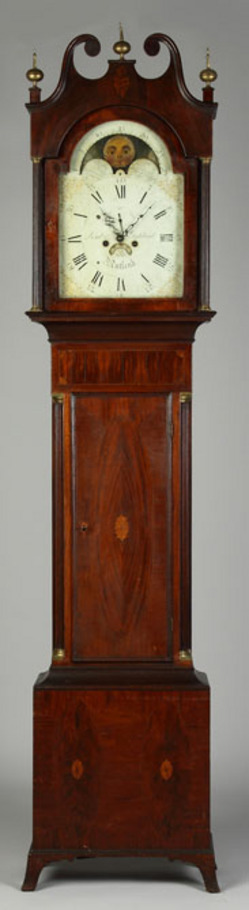 Tall Case Clock; Vermont, Hepplewhite, Lord & Goddard, Inlaid Mahogany ...