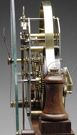 Calendar Clock; Ithaca, Skeleton, Welch 1870 Movement, Rosewood, Glass ...