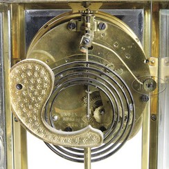 Mantel Clock; Ansonia, Zenith, Crystal Regulator, Brass & Glass, 8 Day ...