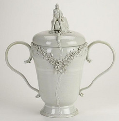 Porcelain; Earl (Jack), Jar & Cover, Handled, Lady with Snails Finial ...