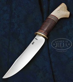 Knife; Scagel (William), Hunter, Fork Tine Antler Pommel, Stacked ...
