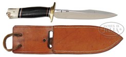 Knife; Scagel (William), Fighter, Swell Tip, Antler Pommel, Stacked ...