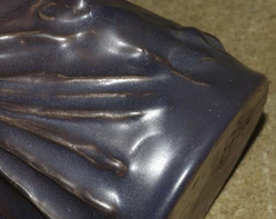 Van Briggle Pottery; Vase, Bats, Persian Rose Glaze, 11 inch.