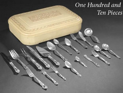 Flatware; Sterling Silver, Watson, Meadow Rose Pattern, 110 Pieces.