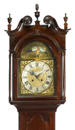 Tall Case Clock; Pennsylvania, Federal, Stoner (Rudy), Cherry, Broken ...