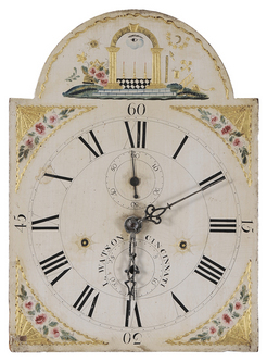 Tall Case Clock; Ohio, Federal, Watson (Luman), Cherry, Broken Arch ...