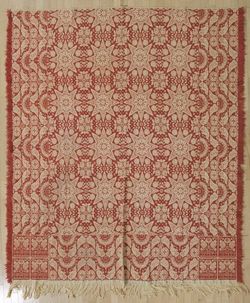 Coverlet; Jacquard, Pennsylvania, 1844, Hoke (Martin), 95 inch.