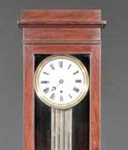 Tall Case Clock; French, Regulator, Mahogany, Pinwheel Movement, Lyre ...