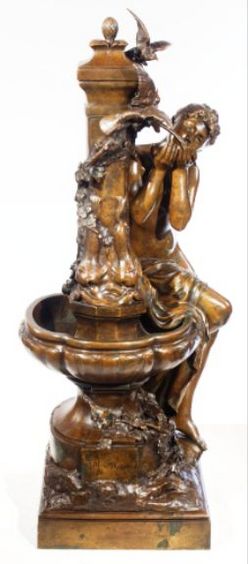 Bronze Sculpture; Moreau (Mathurin), signed, La Source, Figure at ...
