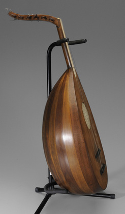 Strings; Lute, Carved Wood & Bone, Rosette Soundhole, Arabic Script, 32 ...