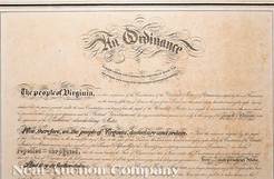 Broadside; Virginia Secession Ordinance, 1861 Hoyer & Ludwig, Richmond ...