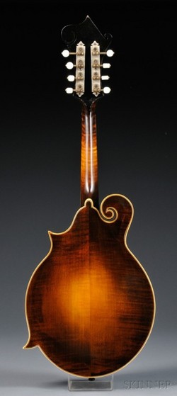 Strings; Mandolin, Gibson, Style F5, 1923, Case, Lloyd Loar.