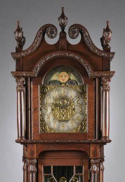 Tall Case Clock; German, Elite, Mahogany, 12 Tubular Bell Chime, Moon ...