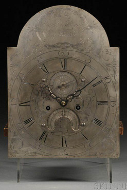 Tall Case Clock; Connecticut, Burnap (Daniel), Cherry, Pagoda Hood ...