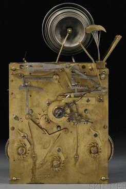 Bracket Clock; Jennens (JC), Quarter Chimes, Ebonized, 2 Subsidiary ...