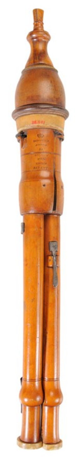 Woodwinds; Flageolet, Bainbridge & Wood, Double, Boxwood, Silver Keys ...