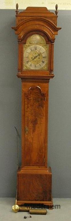 Tall Case Clock; Pennsylvania, Queen Anne, Rittenhouse (David), Walnut ...
