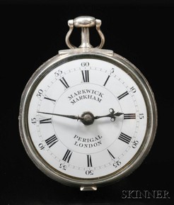 Watch-Pocket; Markwick Markham & Perigal, Silver Pair Case, Porcelain ...