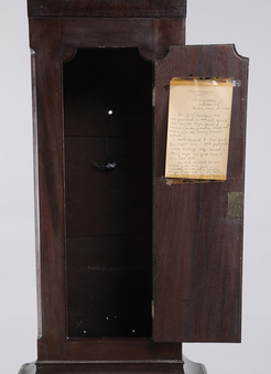 Tall Case Clock; Pennsylvania, Federal, Schreiner (Martin), Mahogany, Broken Arch, Moon Phase ...