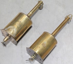 Fireplace Accessory; Spit Jack (2), Linwood & Salter, Brass.