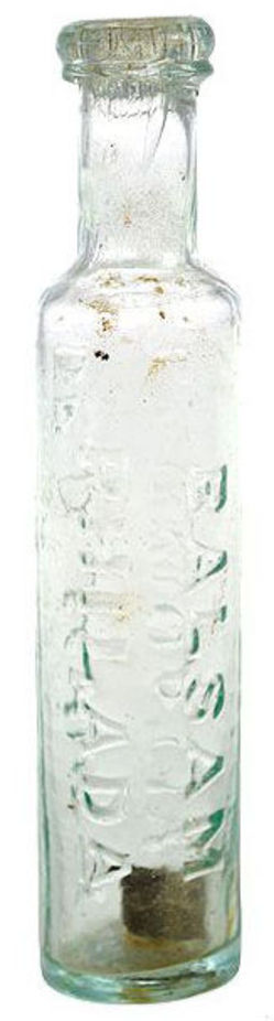 Medicine Bottle; Dr D Jayne's Carminative Balsam, Philadelphia, Aqua, 5 ...