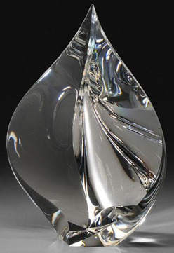 Studio Glass; Ries (Christopher), After Glow, Sculpture, 16 inch.