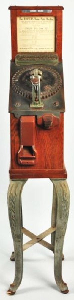 Arcade Roovers Name Plate Machine Oak Case Cast Iron Legs 57 Inch arcade-roovers-name-plate-machine-oak-case-cast-iron-legs-57-inch